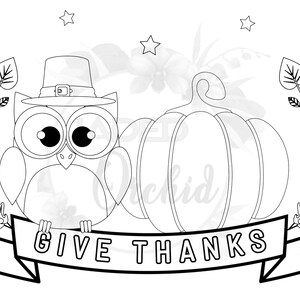 Thanksgiving Kids Coloring Page Thanksgiving Dinner Coloring - Etsy