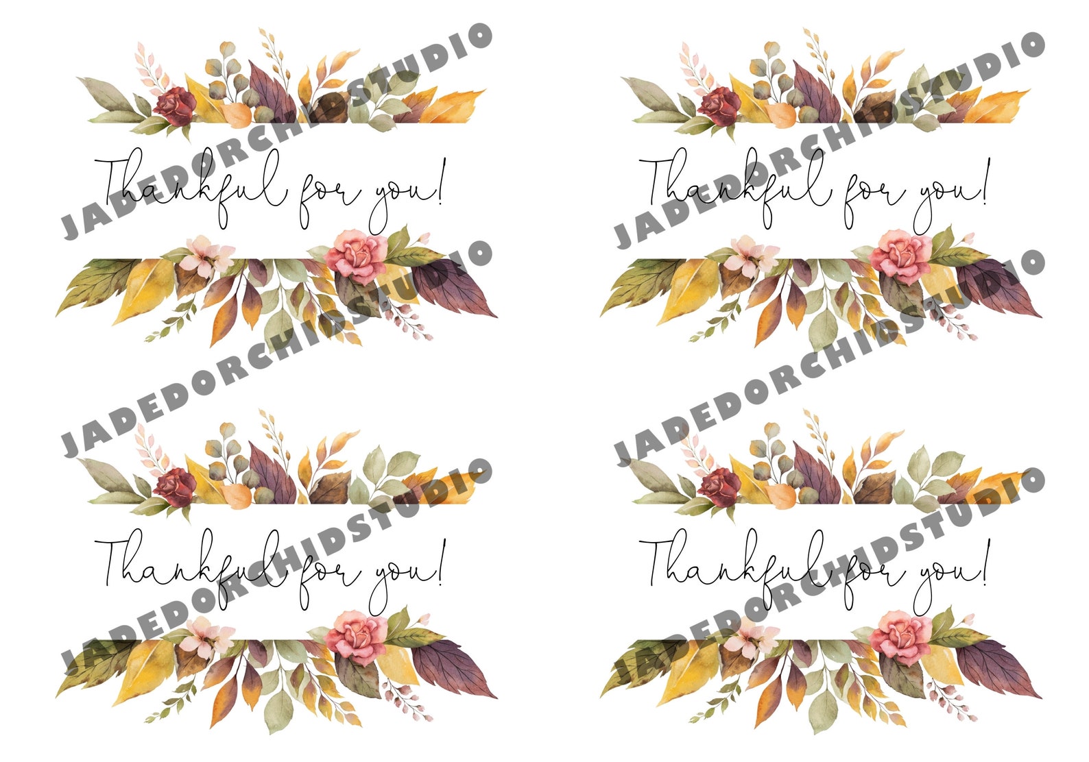 Editable Thanksgiving Thank You Card Personalized - Etsy