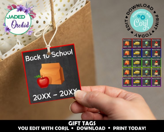 Teacher Appreciation Gift Tags Back to School Cupcake - Etsy