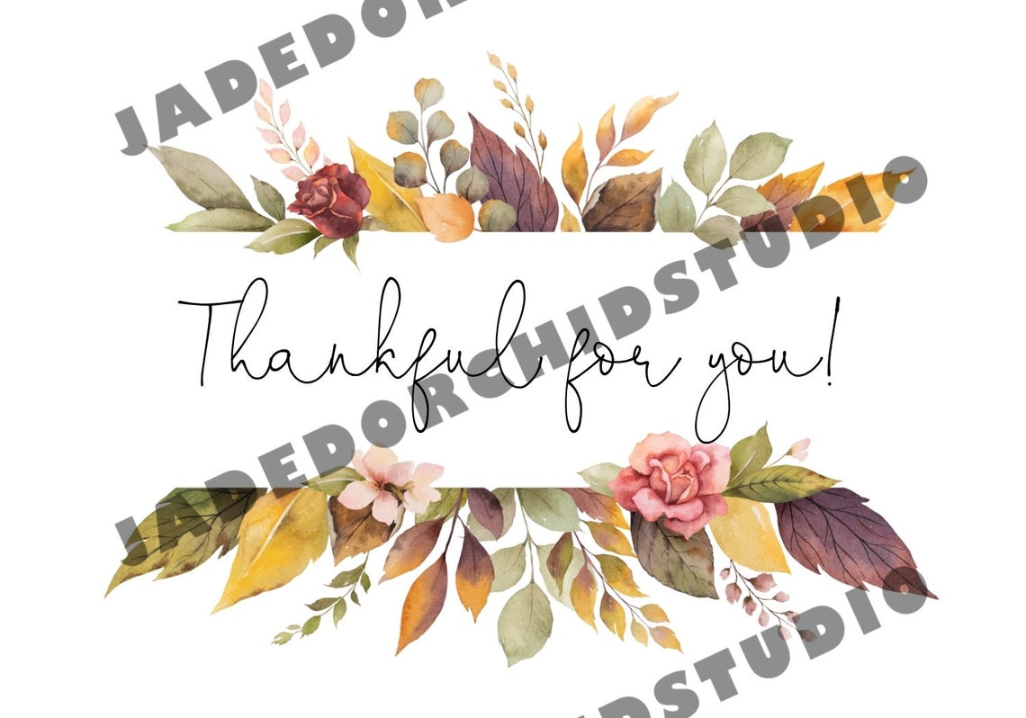 Editable Thanksgiving Thank You Card Personalized - Etsy