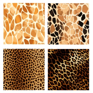 Wild Animal Prints Digital Background Paper, Animal Pattern Digital ...