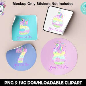 Printable Unicorn Clipart Numbers, Editable Unicorn Numbers Clipart ...