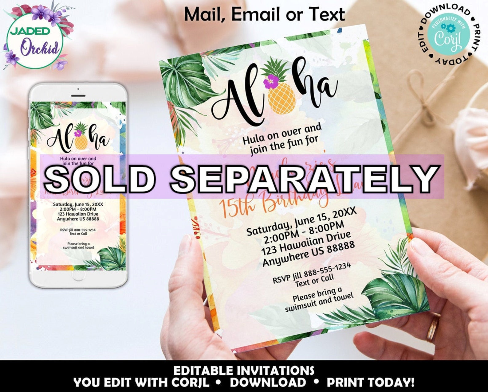 Hawaiian Luau Party Favors Printable Luau Thank You Tags - Etsy