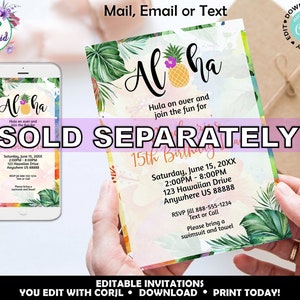 Hawaiian Luau Party Favors, Printable Luau Thank You Tags, Hawaiian ...