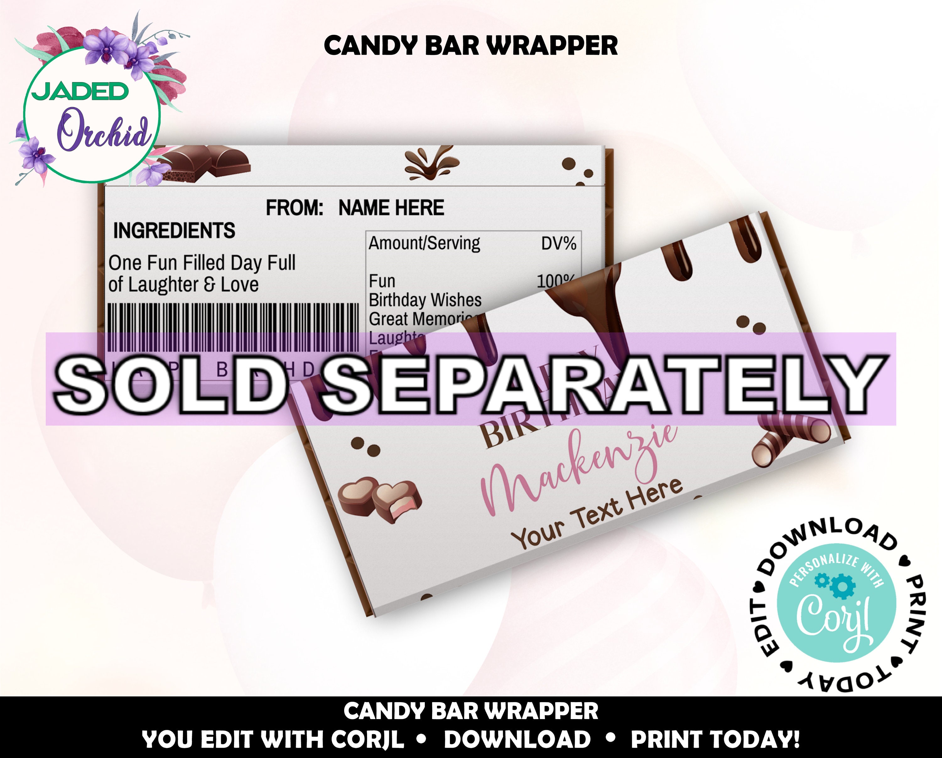 Chocolate Party Chip Bag Printable Chip Bag Label Chocolate - Etsy