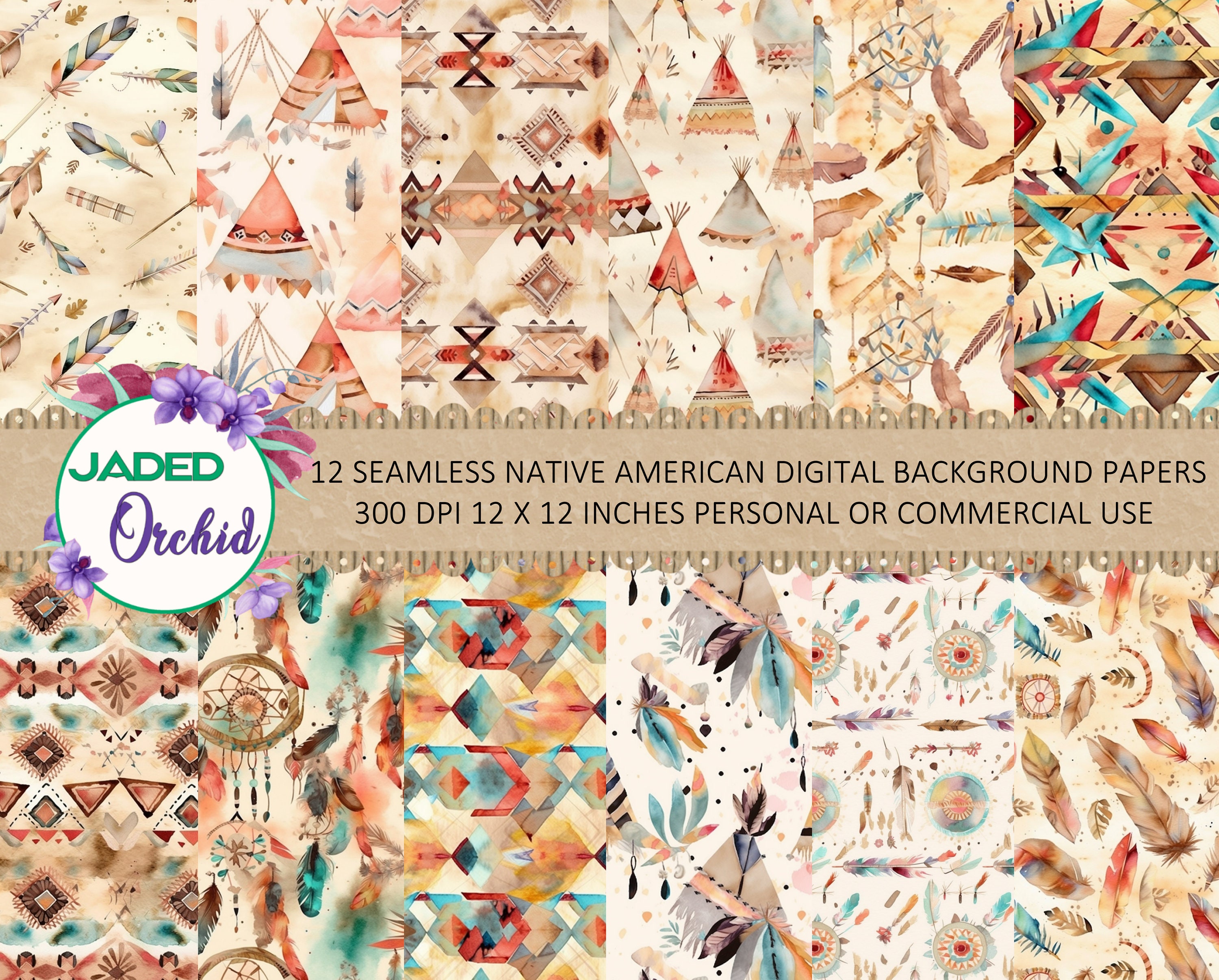 Native American Print Wallpaper