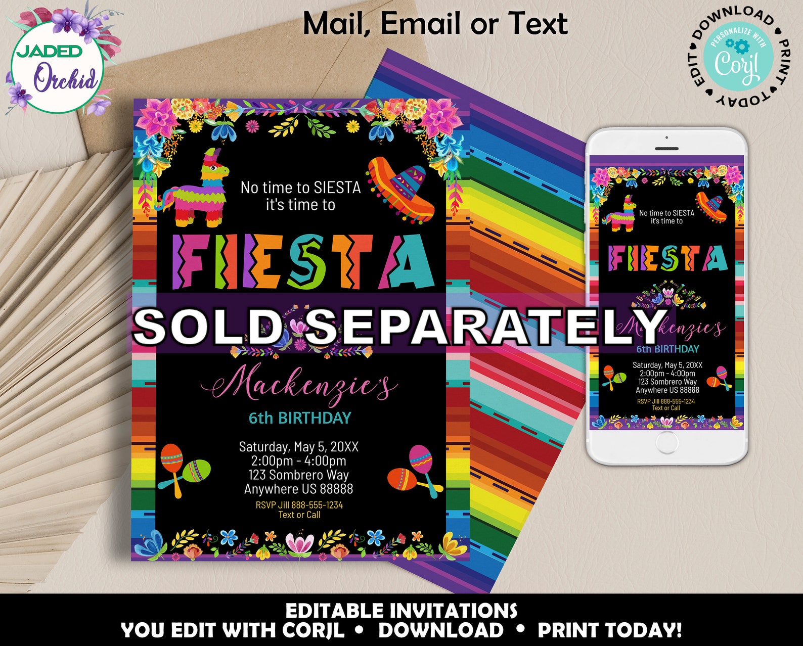 Printable Fiesta Birthday Juice Label Fiesta Birthday Party - Etsy