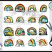 Rainbow Print and Cut Digital PNG Sticker Sheets 16 Different - Etsy