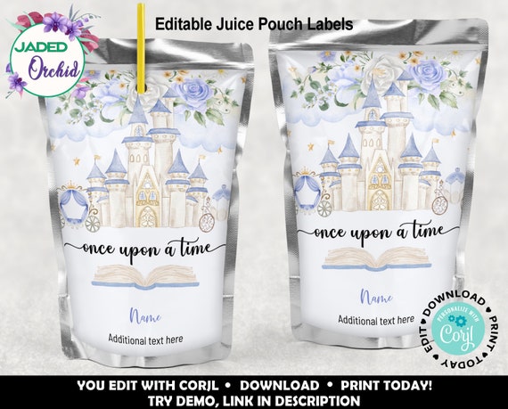 Princess Birthday Juice Label Printable Princess Party Juice - Etsy