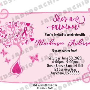 Breast Cancer Survivor Invitation Cancer Survivor Celebration Cancer ...
