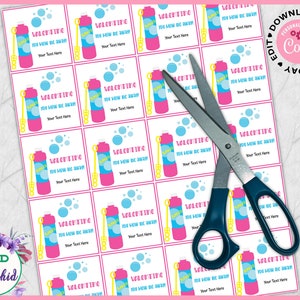 Printable Kids Bubble Valentines Day Card, Valentine's Day Card ...