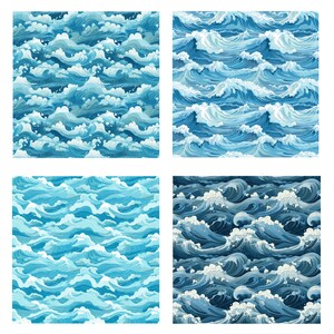 Ocean Waves Background Paper, Ocean Seamless Paper, Sea Background ...