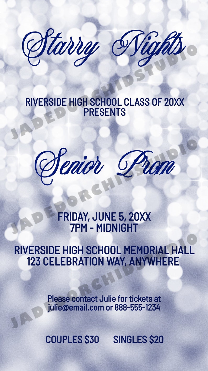 Prom Invitation Senior Prom Invitation A Night Under the - Etsy
