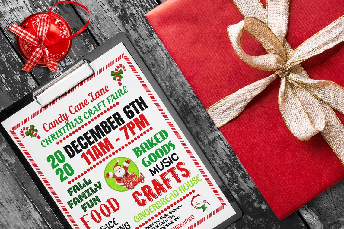 Christmas Flyer Editable Holiday Flyer Printable Christmas - Etsy