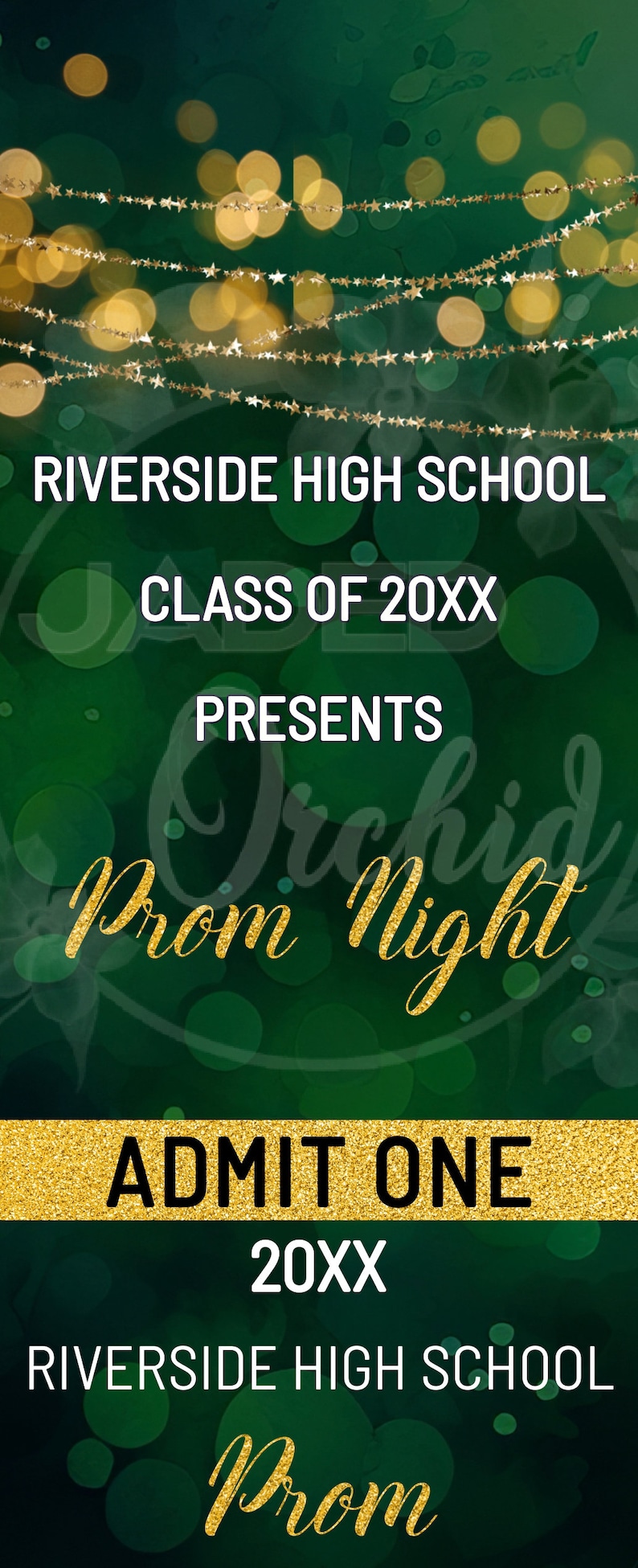 Printable Green Enchanted Prom Template A Night Under the - Etsy