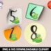 Printable Frogs SVG & PNG Clipart, Frog Numbers Clipart, Frog Clipart ...