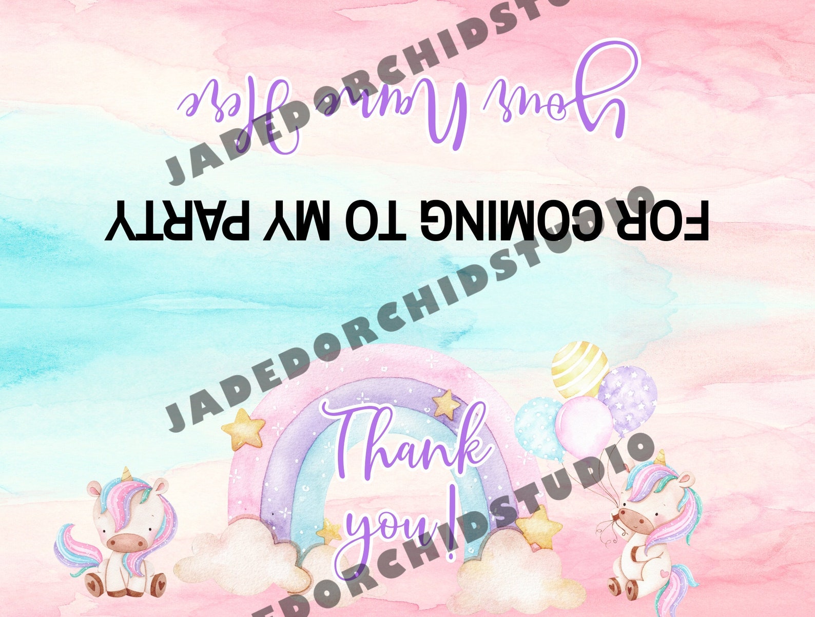 Printable Unicorn Birthday Bag Toppers, Editable Unicorn Toppers ...