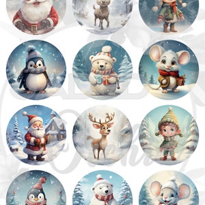 Printable Christmas Envelope Sticker, Print and Cut Digital PNG Holiday ...