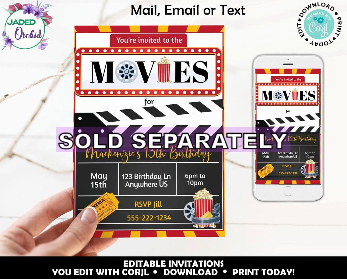 Printable Movie Night Microwave Popcorn Wrapper Label Movie - Etsy