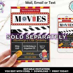 Printable Movie Night Microwave Popcorn Wrapper Label, Movie Nite Party ...