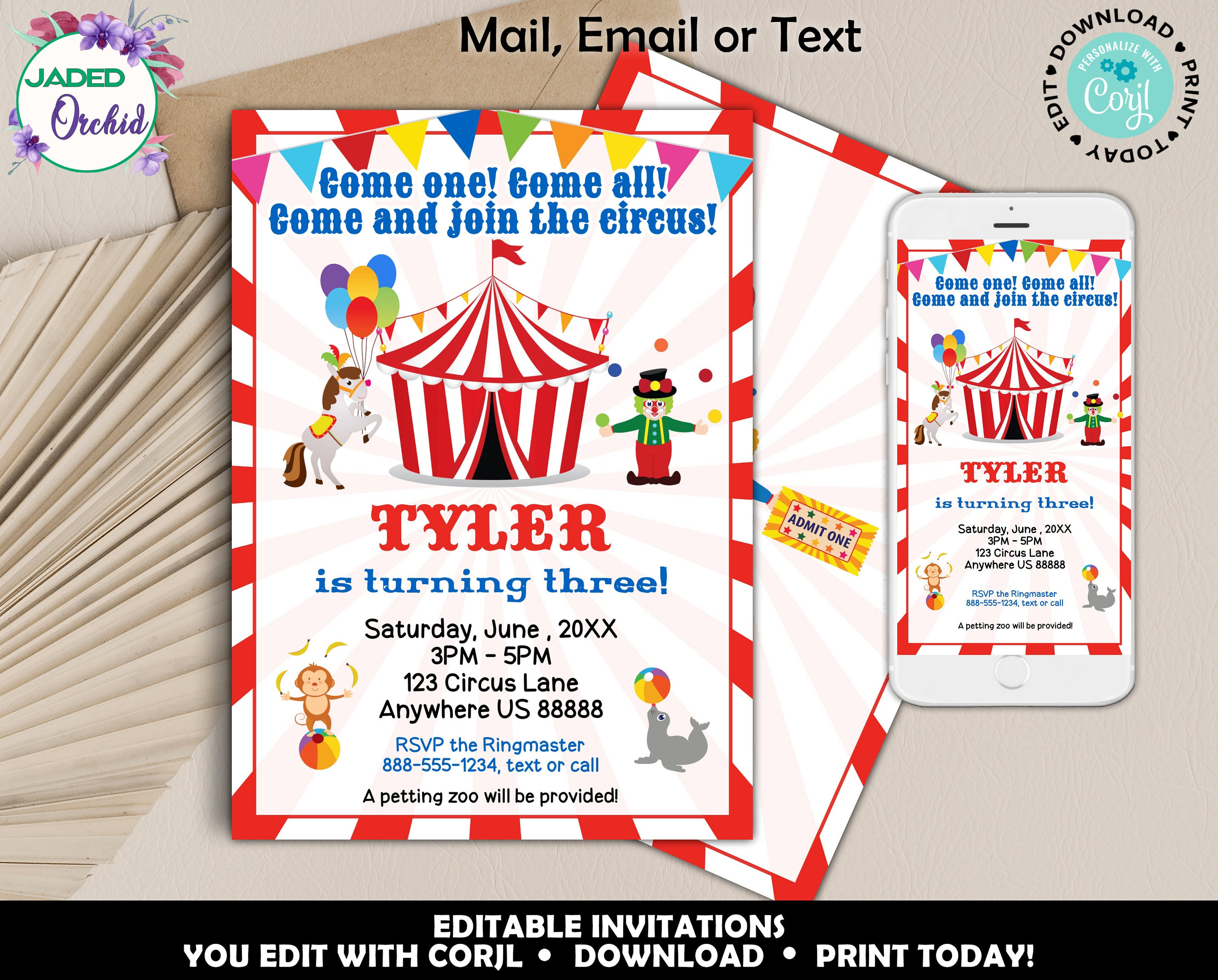 Carnival Themed Invitations Templates