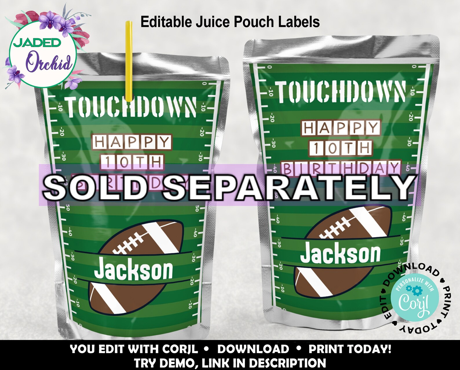 Football Birthday Party Chip Bag Label Printable Football - Etsy