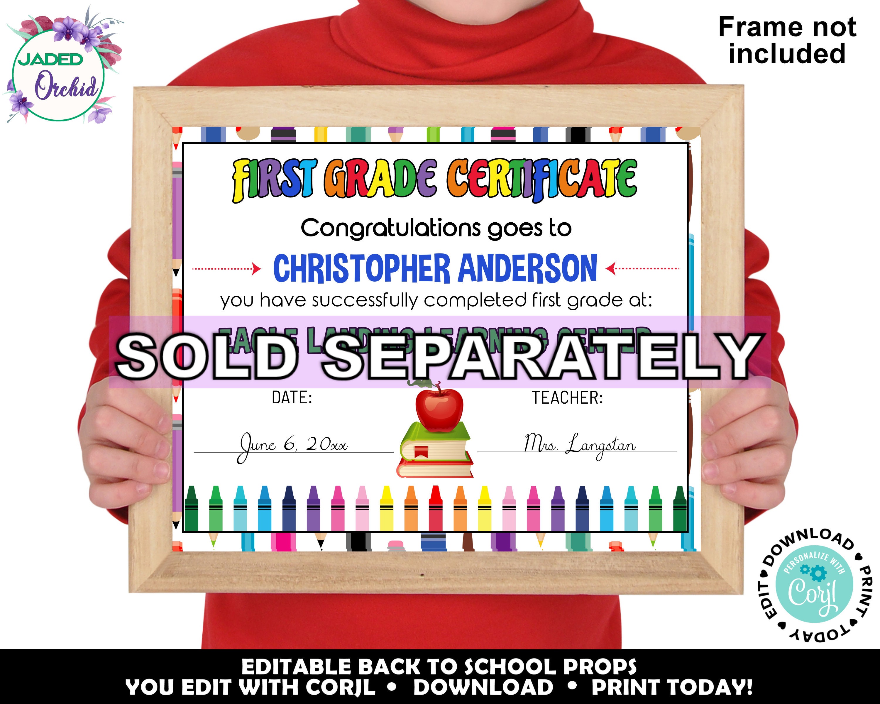 Printable Girls First Grade Certificate Sign First Grade | Etsy