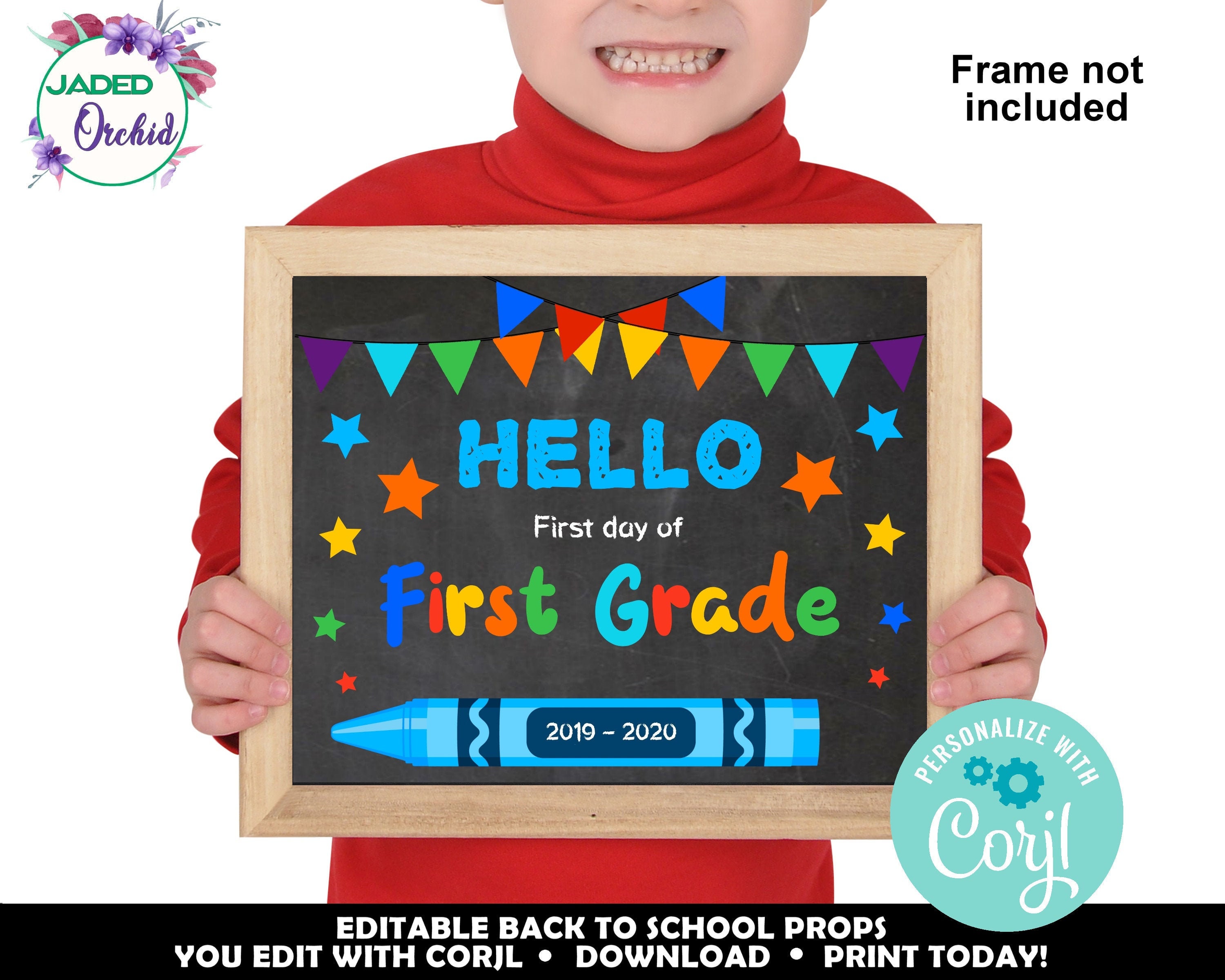 EDITABLE Boys First Grade Sign First Day of 1st Grade - Etsy