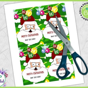 Santa Claus Juice Label, Santa Claus Christmas Juice Pouch Label ...