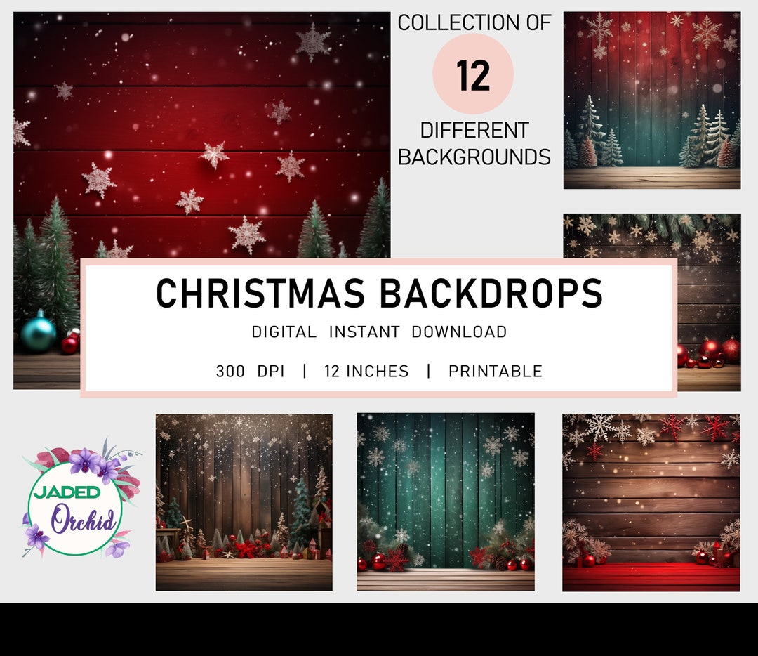 Christmas Wooden Backdrop Photo Overlay, Christmas Overlay Backdrop ...