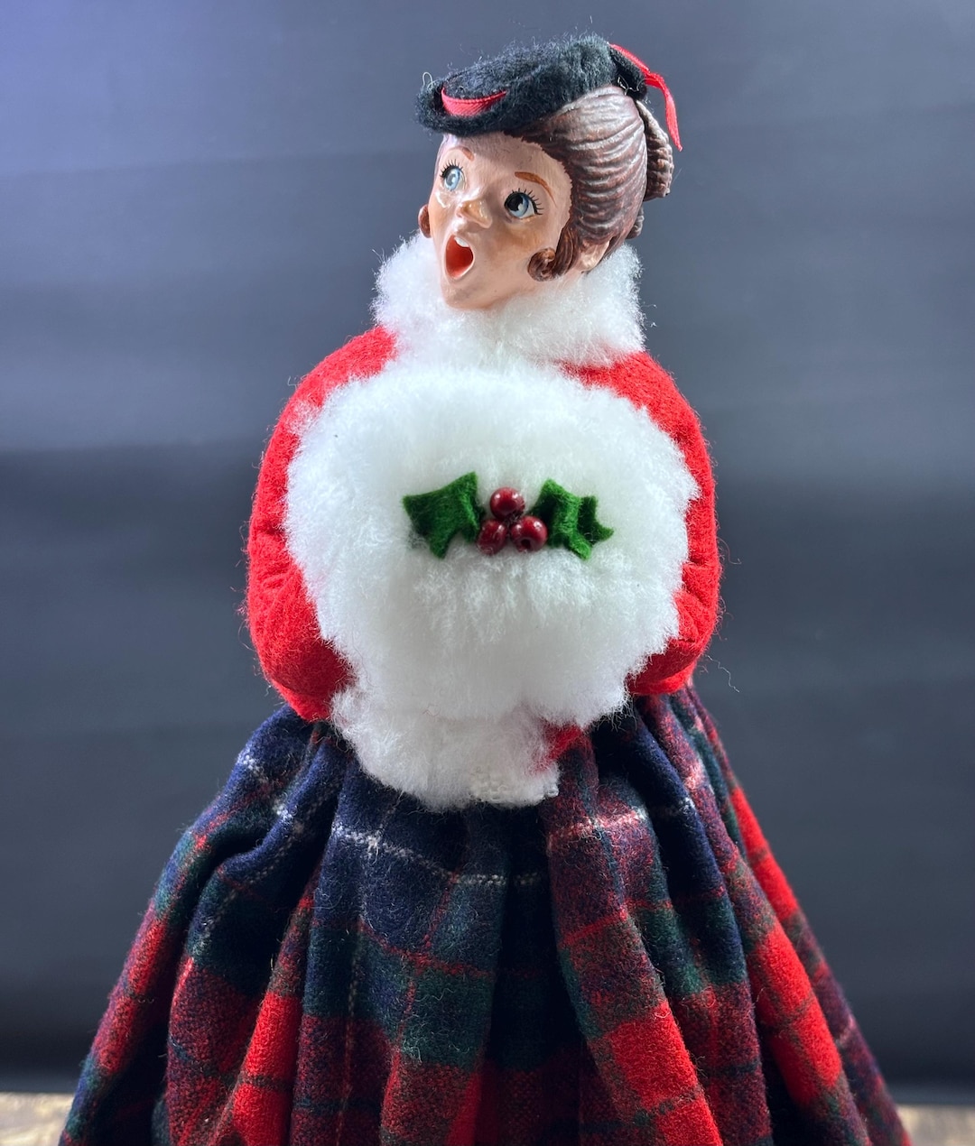 Simpich Christmas Dolls Woman Caroler Lady With Muff Byers Carolers - Etsy
