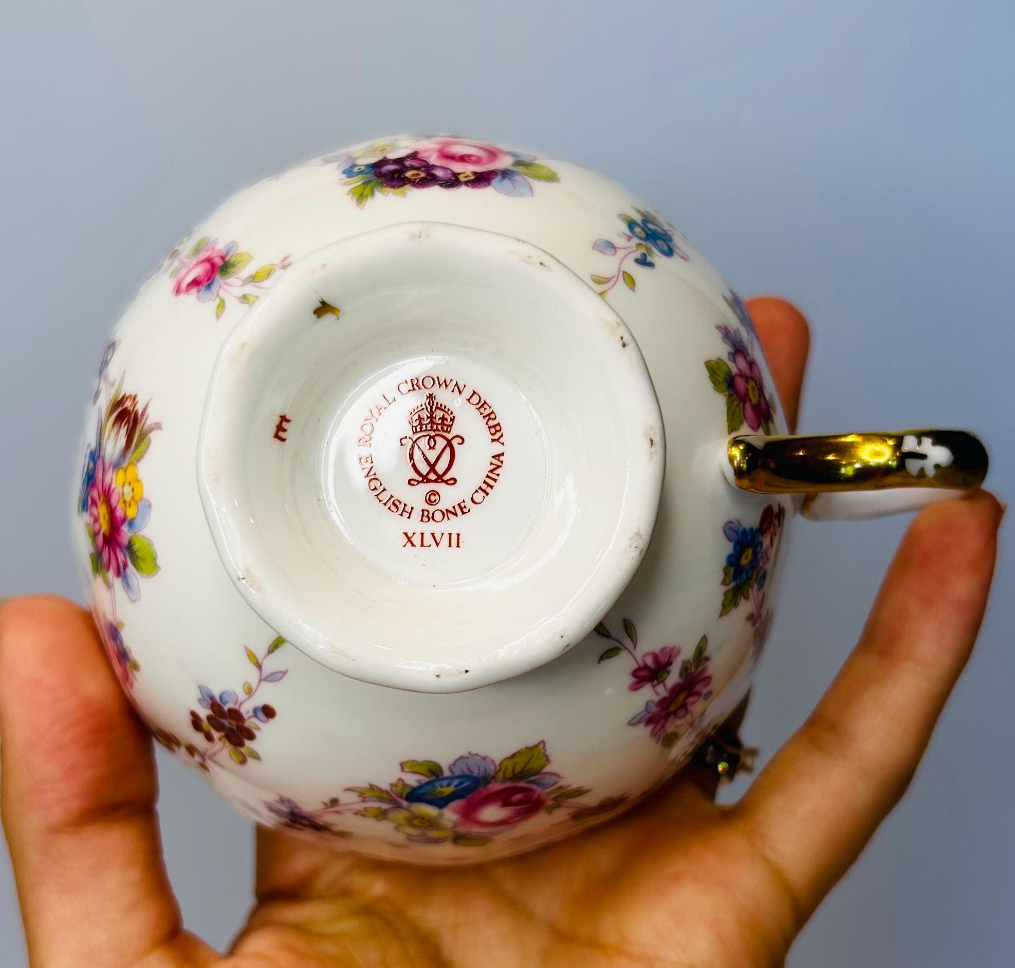Royal Crown Derby English Bone China Royal Antoinette XLVII Tea Cup and ...