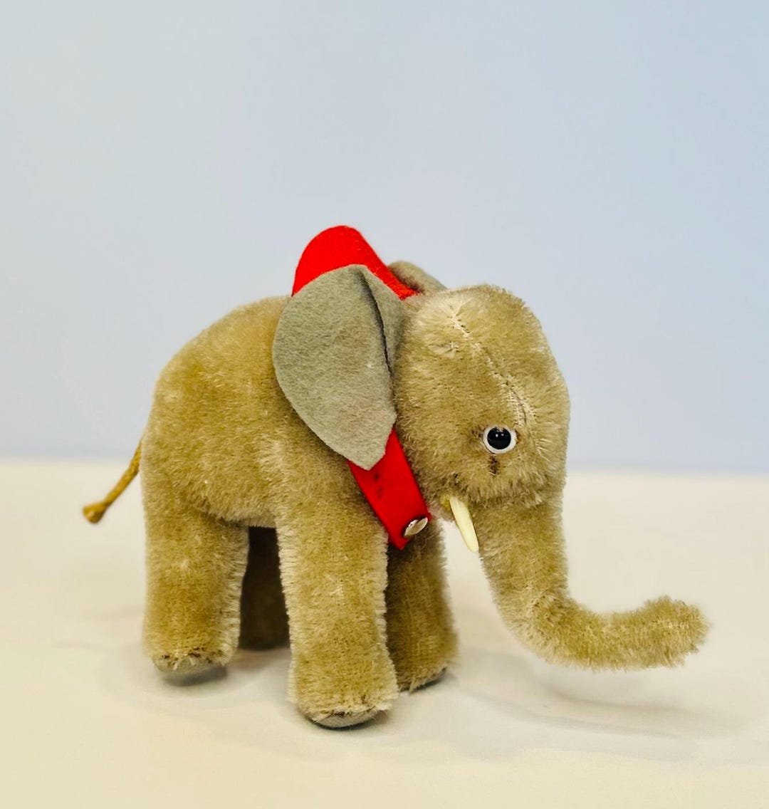 Miniature Stuffed Animal, Elephant Stuffed Animal Small, Steiff Mohair ...