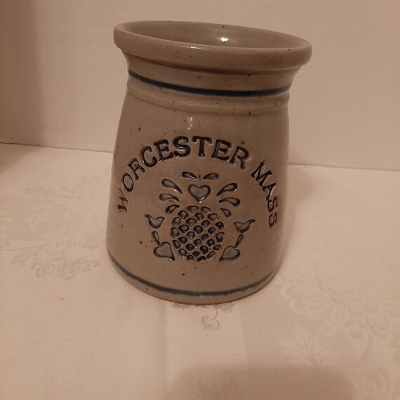 Fine Art Ceramics Art & Collectibles Salt Glazed Pottery Canister Crock ...