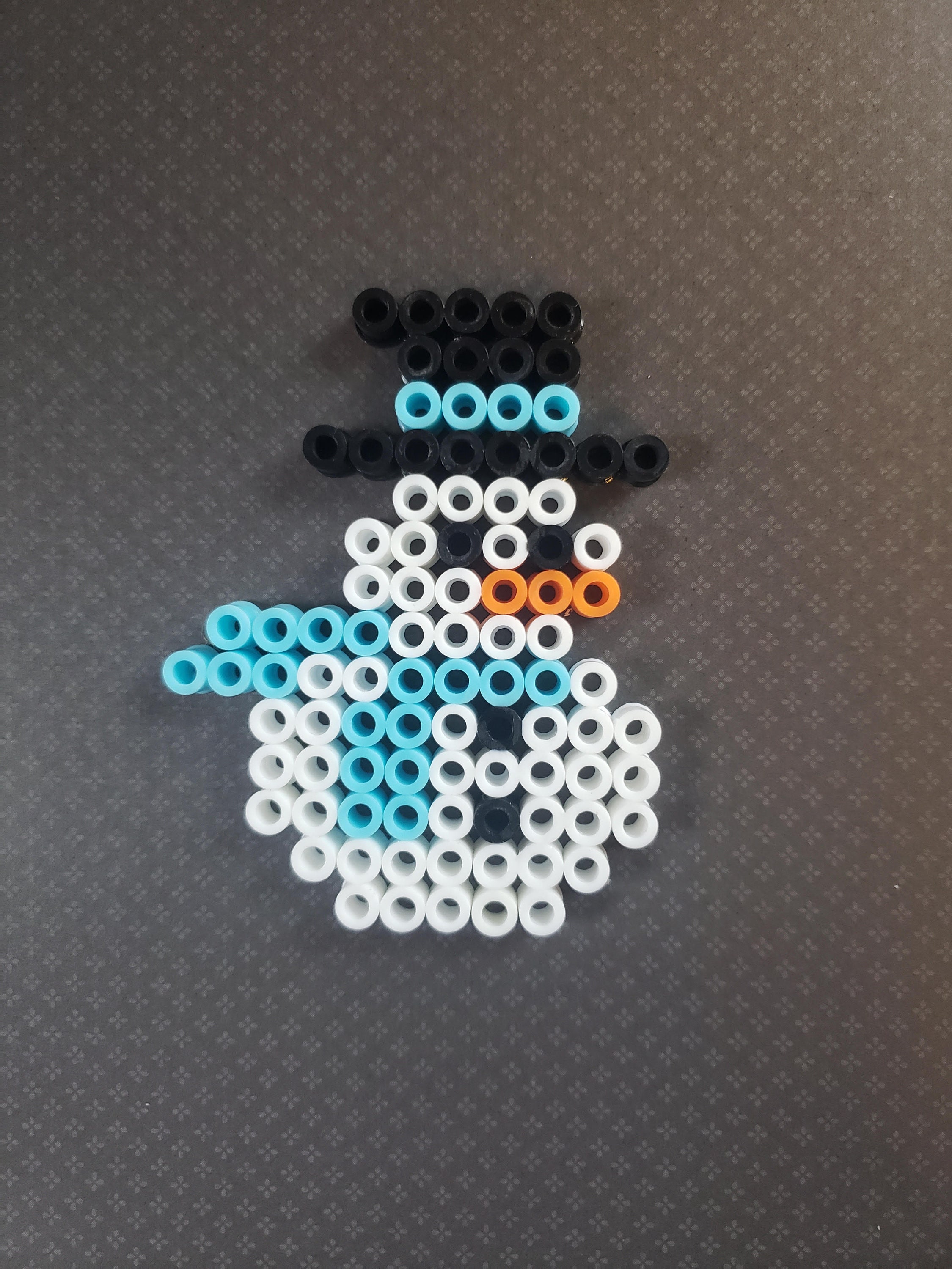 Set of 4 Snowmen Perler Bead Magnets - Etsy