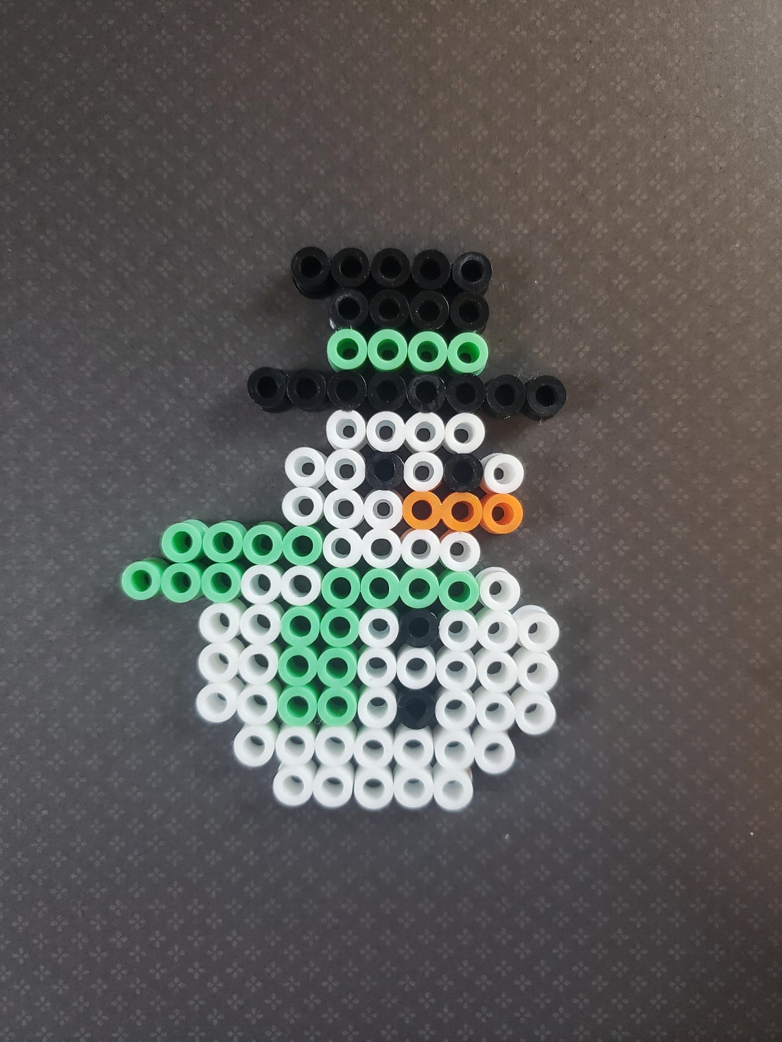 Set of 4 Snowmen Perler Bead Magnets - Etsy