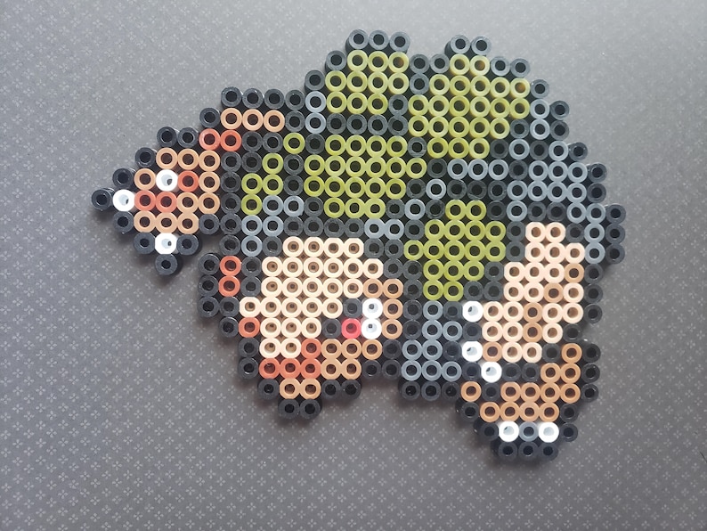 Set of 3 Geodude Evolution Perler Bead Magnets | Etsy
