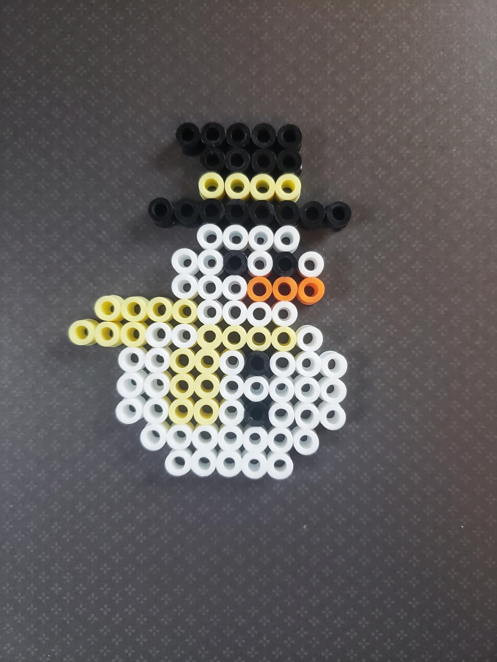 Set of 4 Snowmen Perler Bead Magnets - Etsy