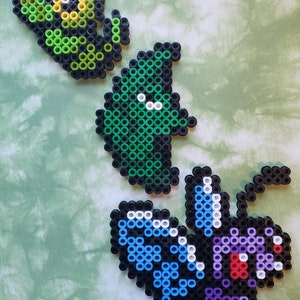 Set of 3 Caterpie Evolution Perler Bead Magnets | Etsy