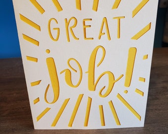 Great Job Card | Etsy