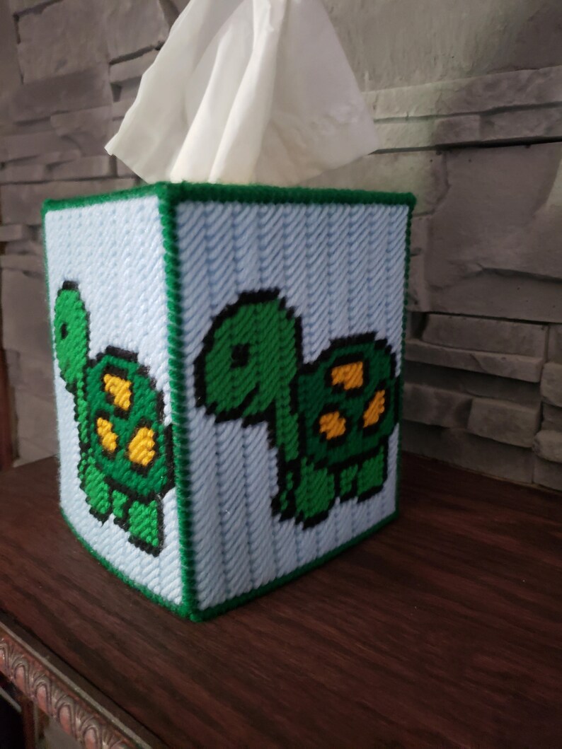 Turtle Tissue Box Cover - Etsy
