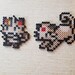 Set of 2 Meowth Evolution Perler Bead Magnets - Etsy