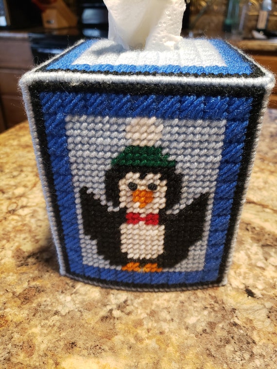 Penguin Tissue Box Cover | Etsy