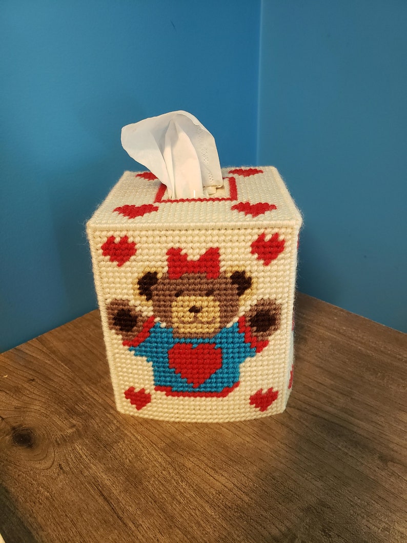 Teddy Bear Tissue Box Cover - Etsy
