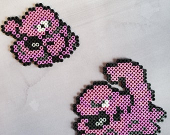 Set of 2 Meowth Evolution Perler Bead Magnets | Etsy