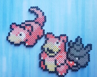 Set of 2 Magnemite Evolution Perler Bead Magnets - Etsy