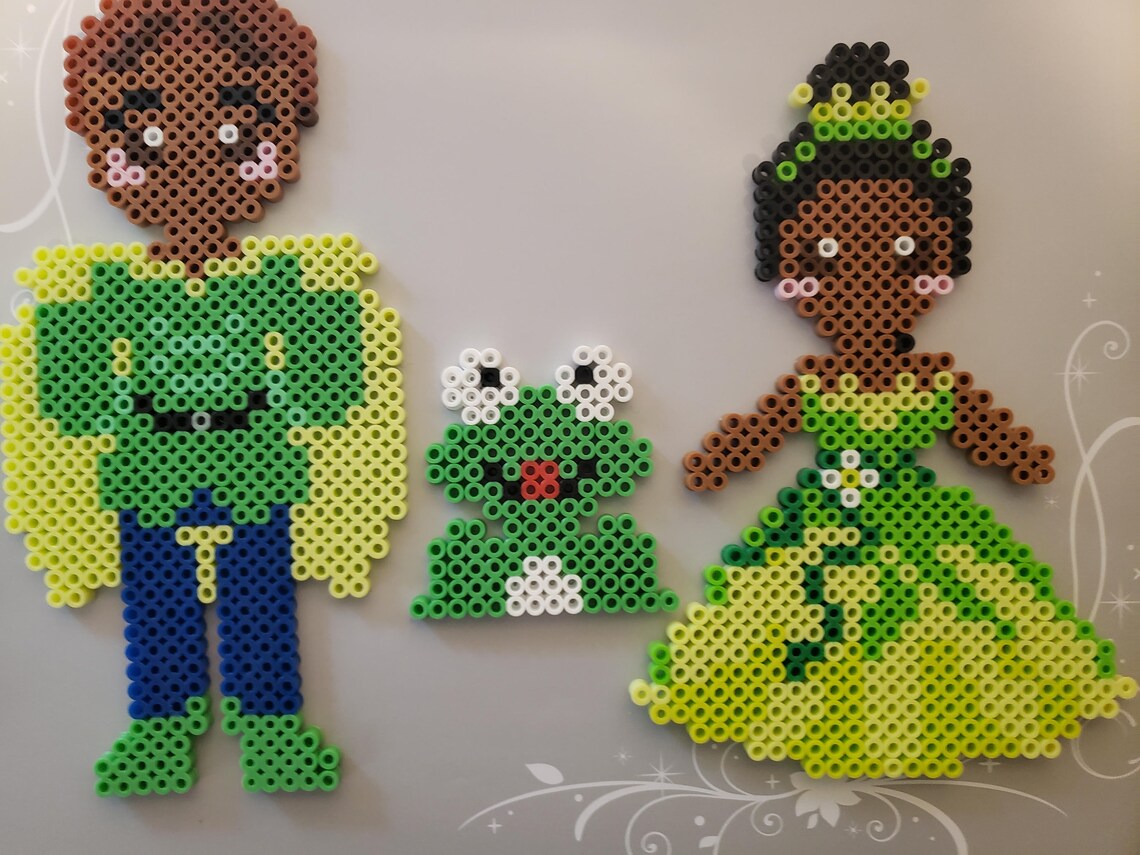 Set of 3 Princess and the Frog Perler Beads - Etsy
