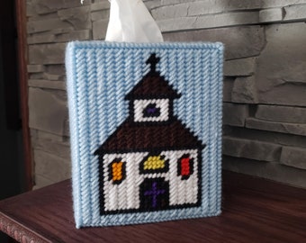 Religious Plastic Canvas Tissue Box - Etsy