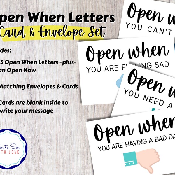 Open When College Envelopes - Etsy
