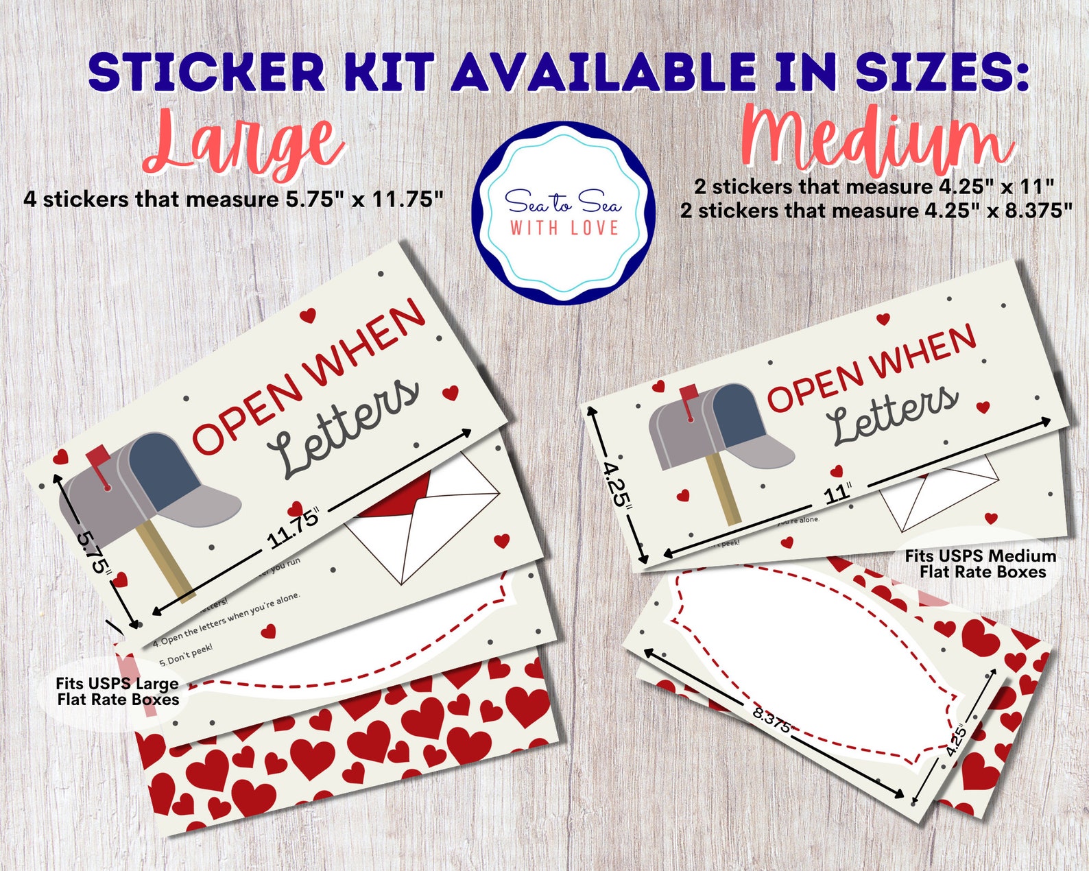 Open When Letters Care Package Sticker Kit Bundle Set/open | Etsy